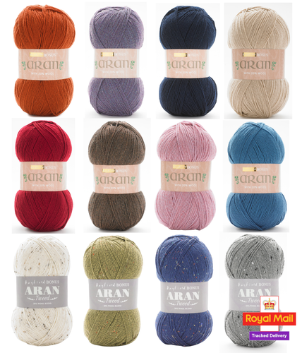 Sirdar Hayfield Bonus Aran Wool & Bonus Aran Tweed 400g 20% Real Wool ...