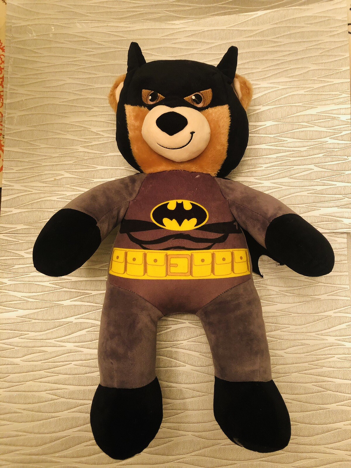 RARE Build-A-Bear Batman Teddy Bear Plush with Cape 17" Stuffed Animal ...