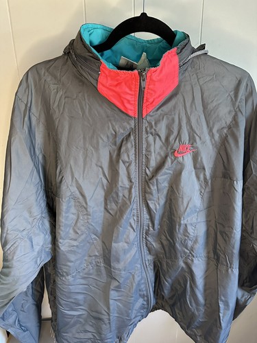 Vintage Nike Windbreaker RN 56323 Gray and Pink | eBay