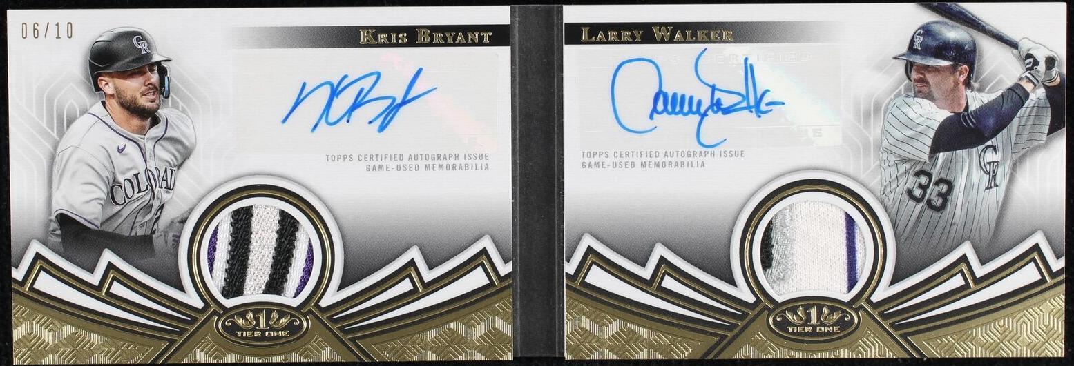 2023 Topps Tier One - Dual Autograph Tier One Relic Book Kris Bryant ...