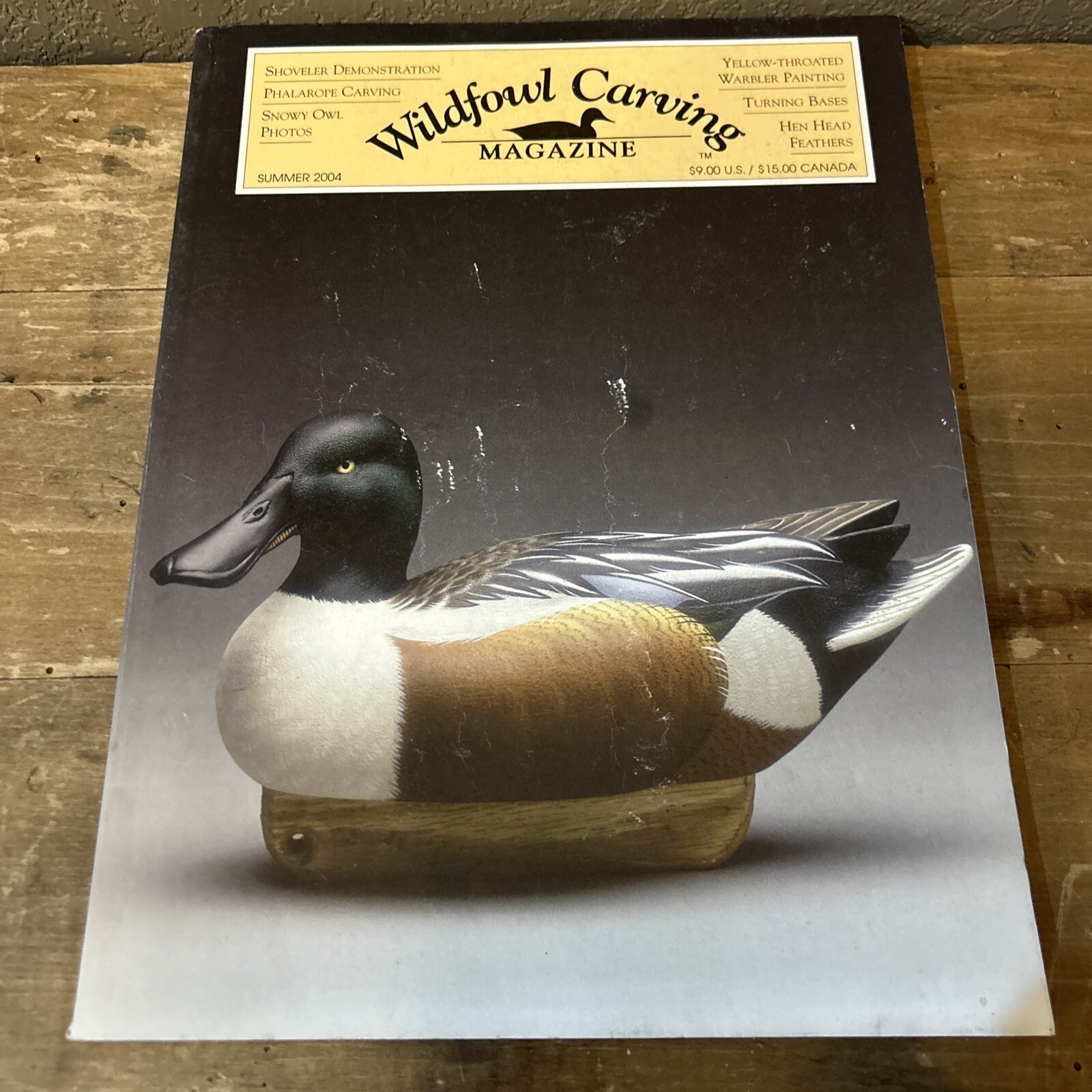 Wildfowl Carving Magazine 2004 Summer Shoveler Drake Pattern Detailing ...