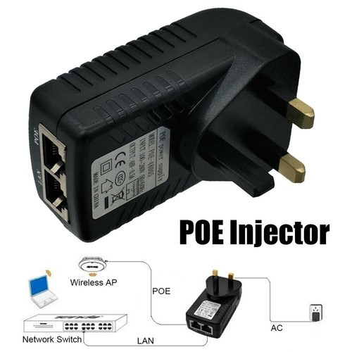IP Camera POE Injector Power Supply Adapter. Over Ethernet POE Switch ...