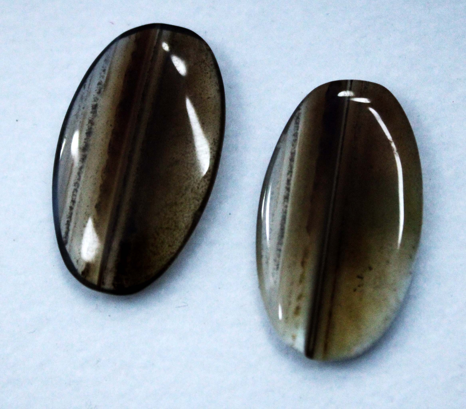 22.65 cts Natural Cabochon Agate Slice Black Geode Smooth Loose ...