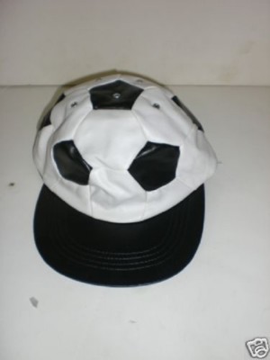 Soccer Ball Hat/ Cap "New" size adjustable strap in the back and Runs ...