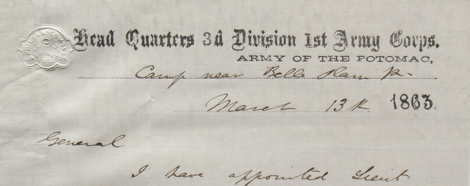 Abner Doubleday Inventor 'Game of Baseball' Autograph War Dated Letter ...