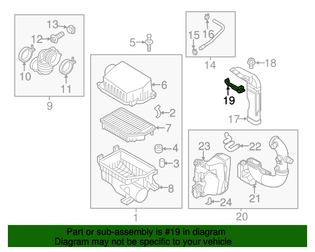 2012-2017 Kia Rio Air Intake Inlet Duct Shield OEM 28213-1W000 | eBay