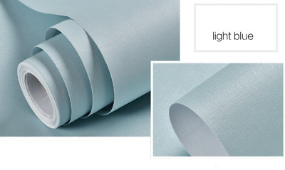 ADHESIVE WALLPAPER LIGHT BLUE TEXTURED STICKY BACK PLASTIC STICKY BACK ...