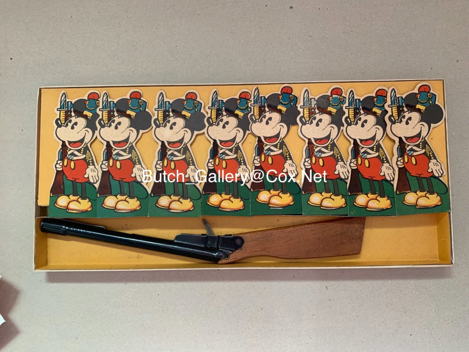 MICKEY MOUSE SOLDIER SET pop gun WDE 1934 Walt Disney | eBay