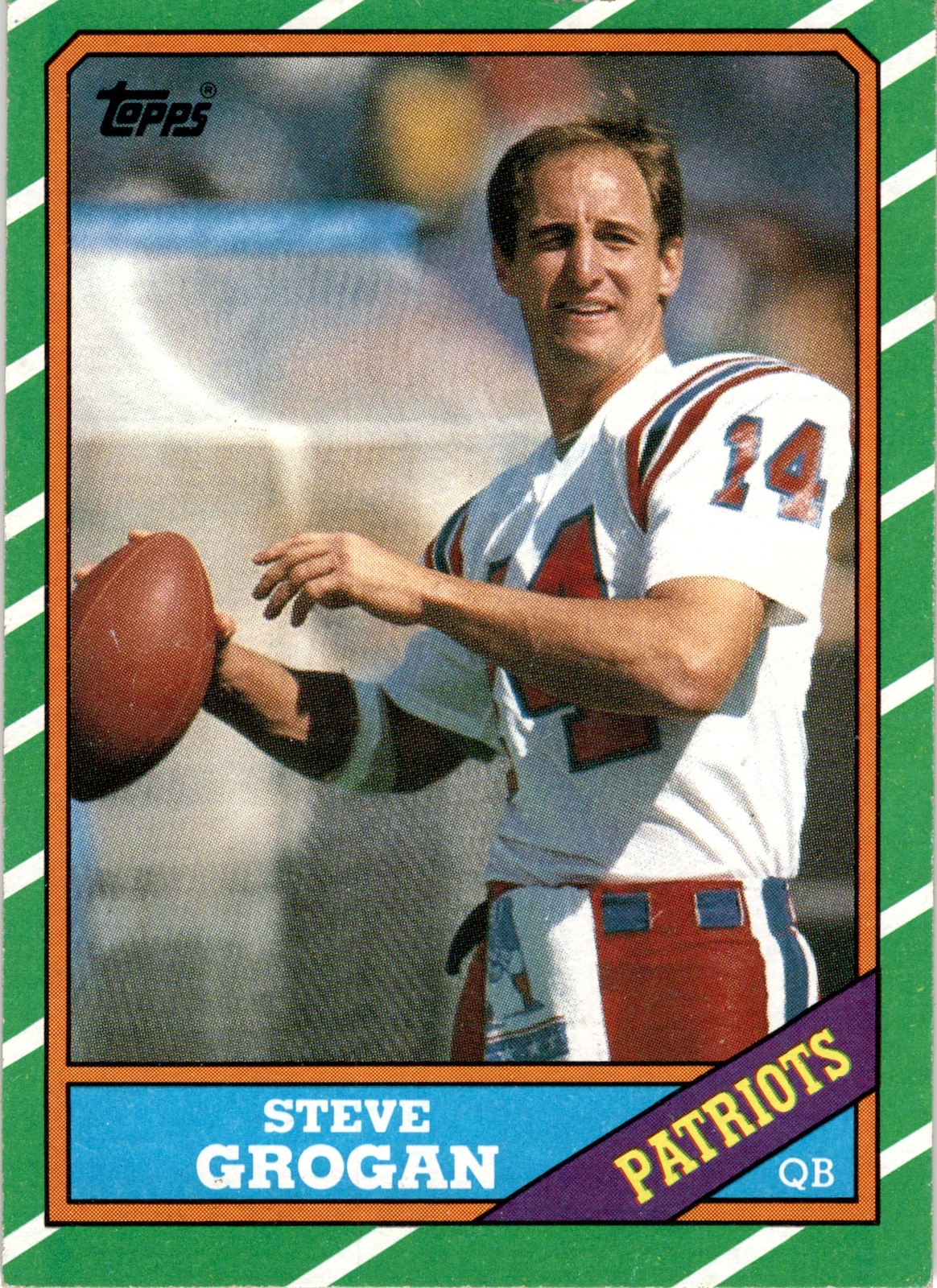 1986 Topps #31 Steve Grogan Great! | eBay