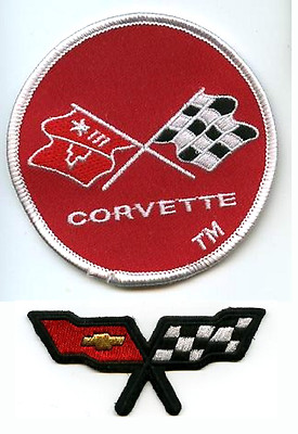 CHEVY RACING TEAM Stingray C-3 '75 CORVETTE® NOSE EMBLEM EMBROIDERY PATCH SET | eBay