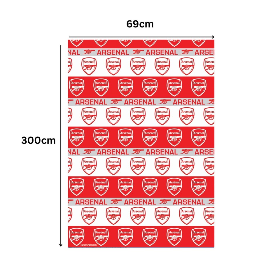 Birthday Wrapping Paper | Arsenal FC | 3m Roll Wrap | Kids Gift Wrap | eBay