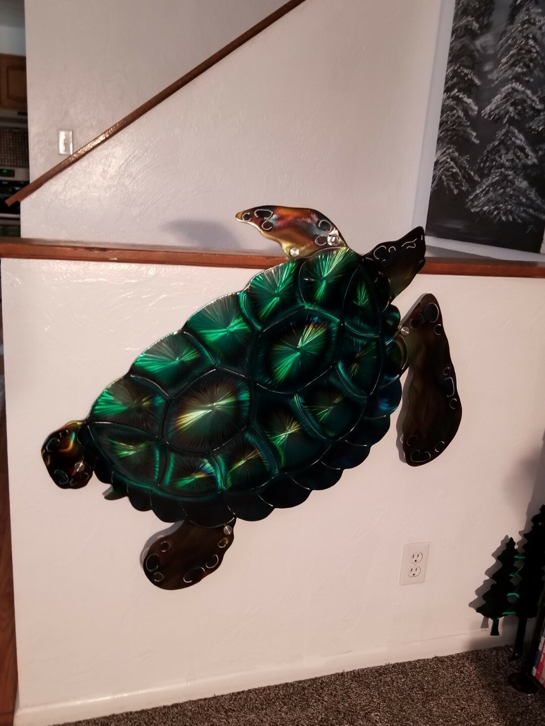 Metal turtle beach house wall decor plasma cut tropical wall hanging ...