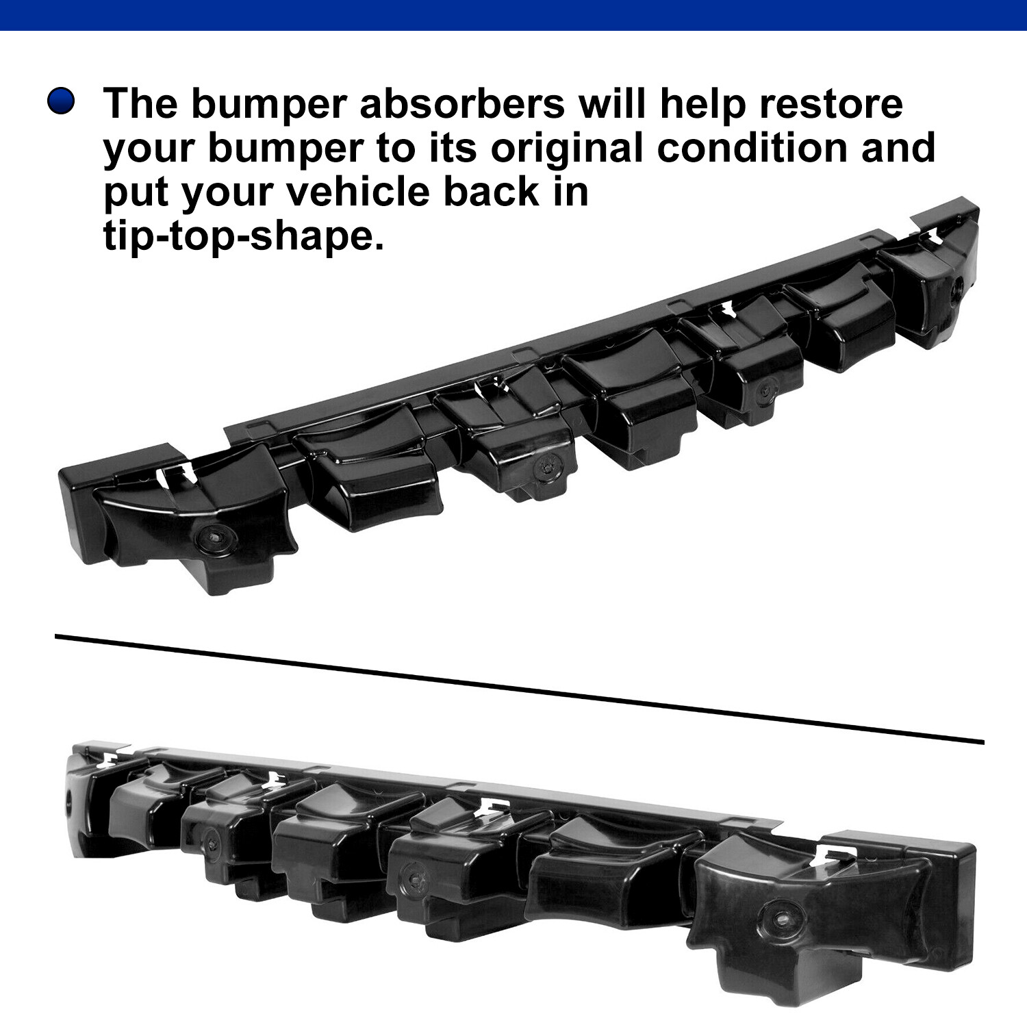 For 2010-2012 Ford Fusion Front Bumper Impact Absorber Black Face Bar ...