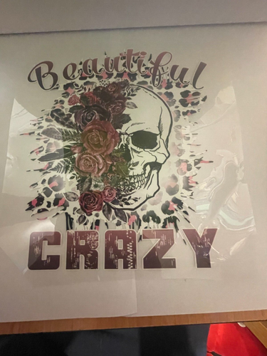 LUKE COMBS BEAUTIFUL CRAZY SKULL WITH 1/2 FLOWERS DTF IRON ON TRANSFER ...