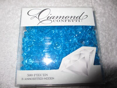 Weddingstar Acrylic Diamond Shaped Confetti 500pcs 3 Assorted Sizes ...