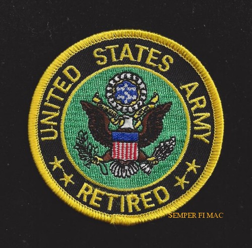 US ARMY RETIRED HAT PATCH RETIREMENT GIFT USA MILITARY BADGE VETERAN ...