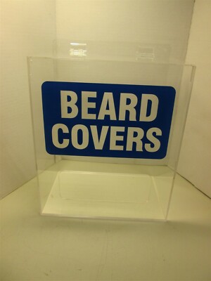 Beard Cover Dispenser Acrylic Clear 14" x 8" x 12" Wall Mounting NEW | eBay