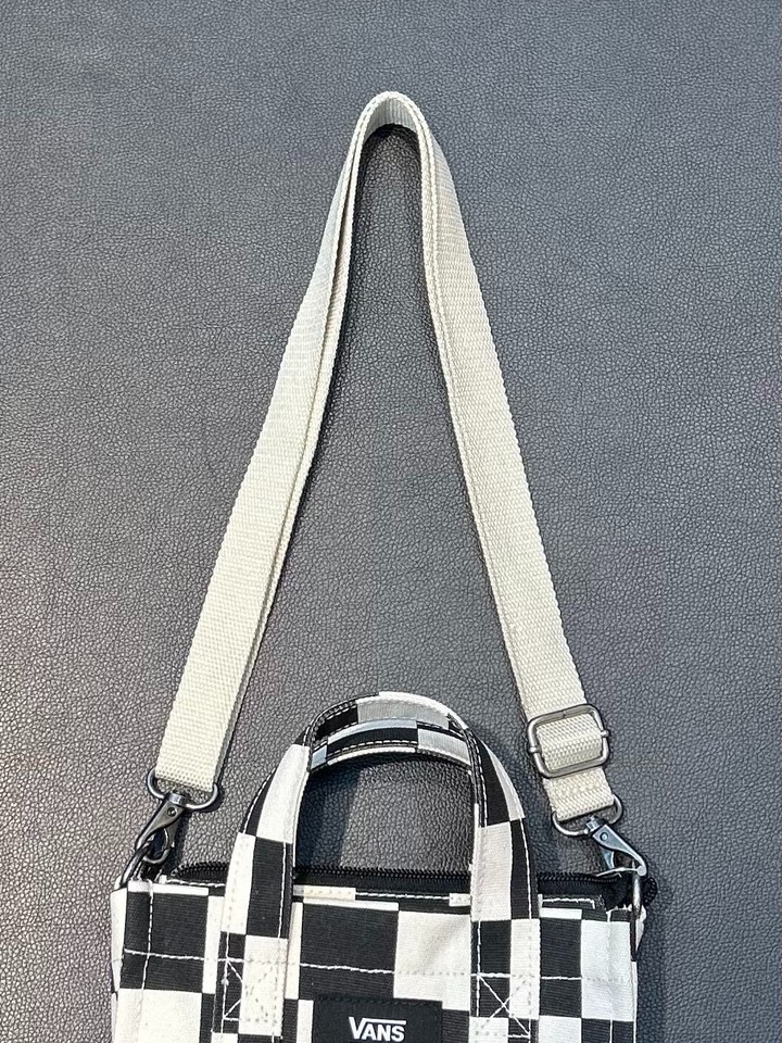 VANS Checkerboard LIL Pergs Midi Canvas Eco Tote Bag Shoulder 7 Liter ...