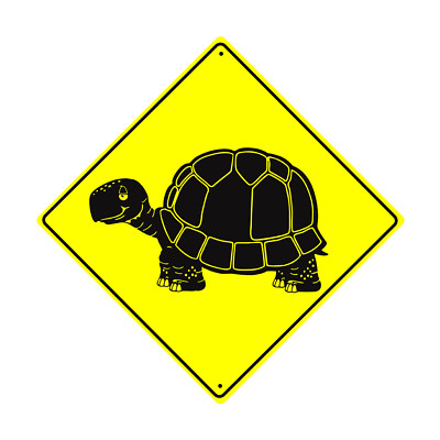 Caution Turtle Zone Diamond Sign Crossing Animal Xing Road Aluminum ...