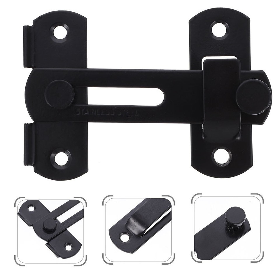 3 Pcs Security Door Reinforcement Lock Bolt Internal Gate Latch Heavy ...