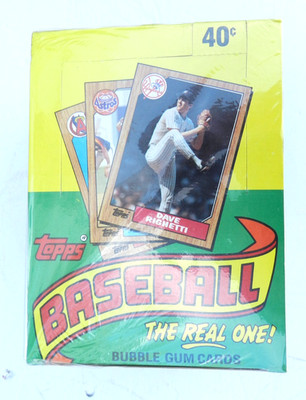1987 Topps Baseball Sealed & Wrapped Unopened Wax Pack Box 36 Packs ...