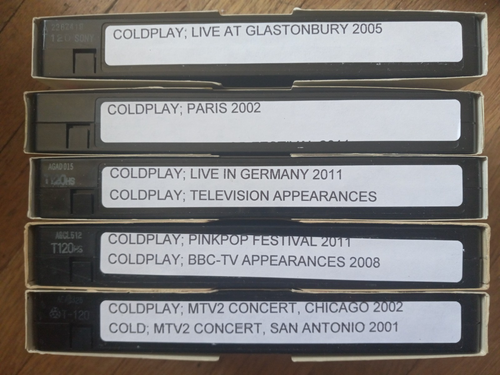 COLDPLAY 5 VHS ROCK COLLECTION, LIVE CONCERTS, TV APPEARANCES, INTERVIEWS | eBay