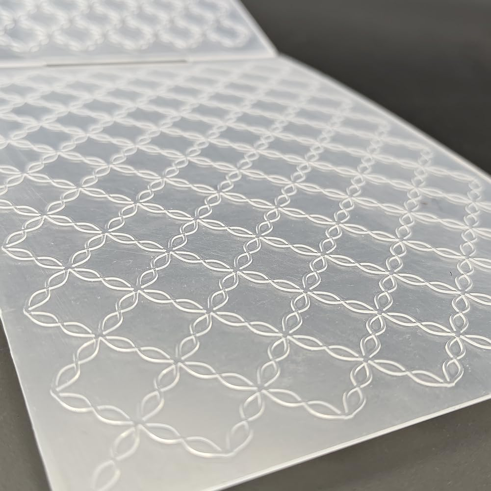 Plastic Embossing Folder 5X7 Inch Chain Grids Paper Crafts Plastic ...