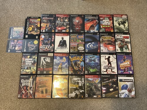 Lot Of 30 PlayStation PS1 And PS2 Empty Cases With Artwork, Some With ...