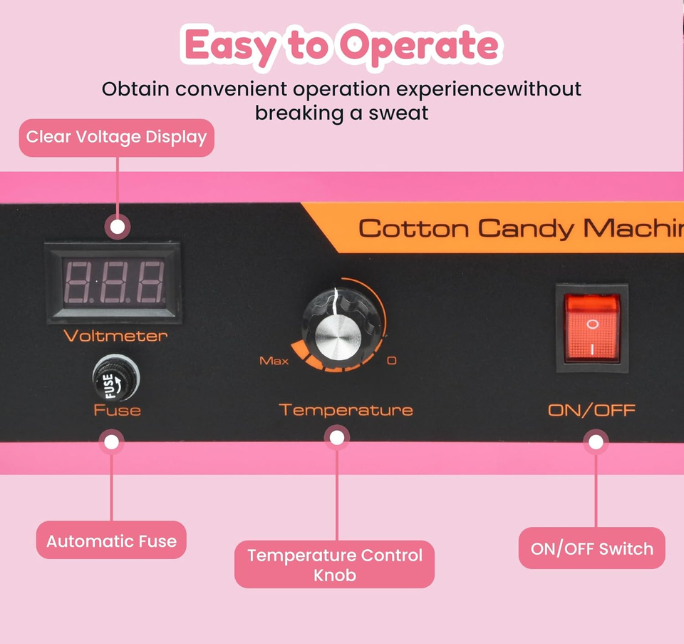 1000W Pink Cotton Candy Machine for Parties & Festivals | eBay