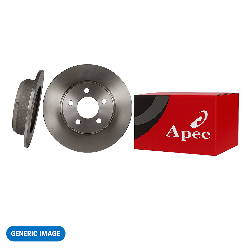 APEC Front Brake Discs Pair Vented Fits Mercedes-Benz A-Class B-Class ...
