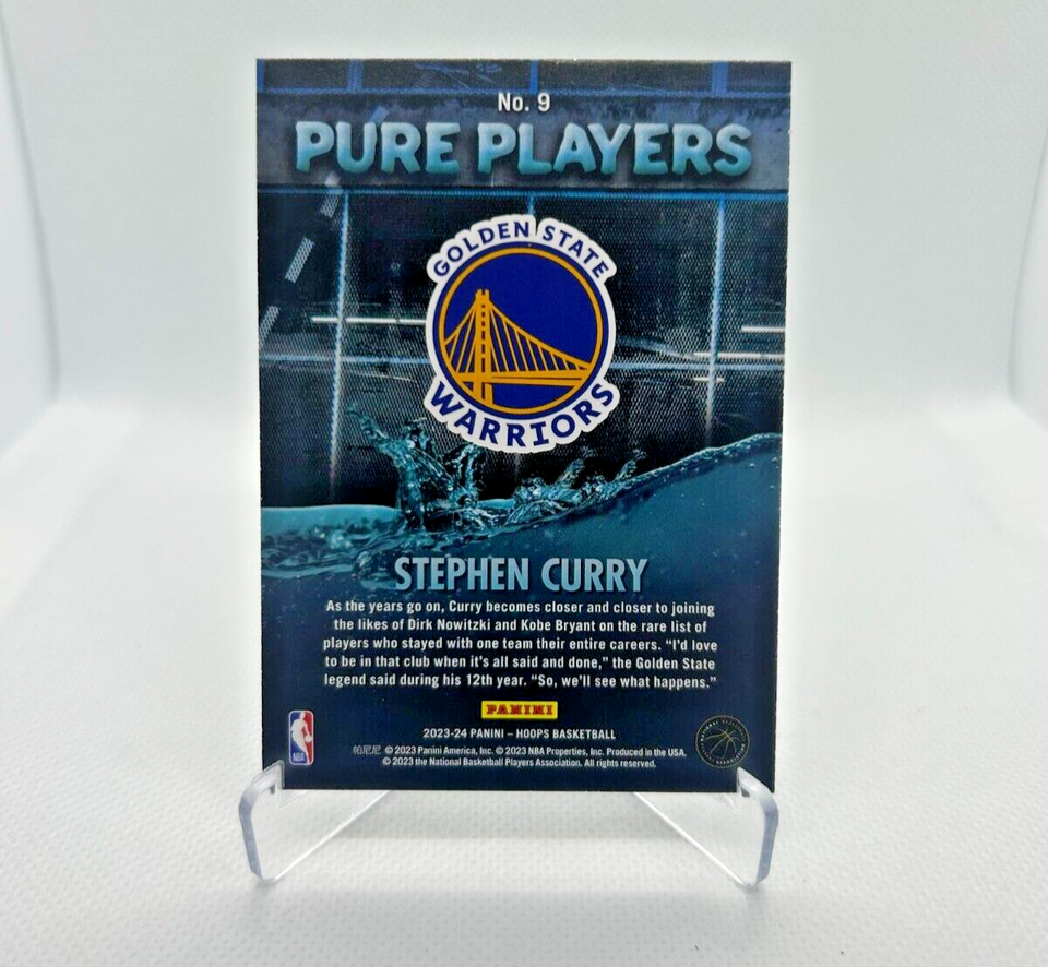 Stephen Curry - 2023-24 Panini NBA Hoops Pure Players #9 - Golden State ...