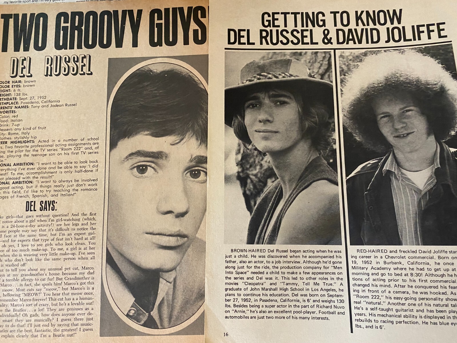 Del Russel, Lot of TWO Full Page Vintage Clippings | eBay