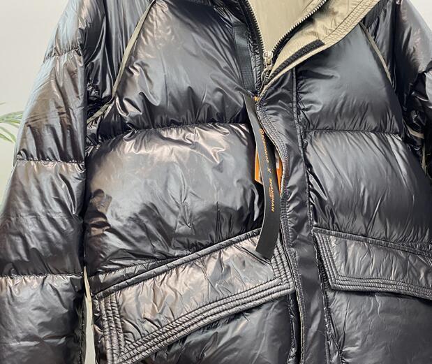 Men's Extra Thick Down Jacket Winter Length Down Overcoat Zipper Hooded ...