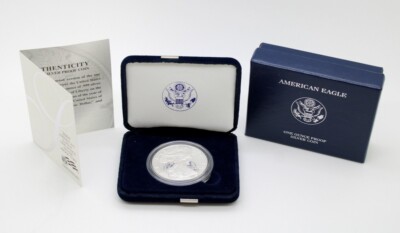 2007 W BU American Silver Eagle Dollar Burnished ASE Coin with Box and ...