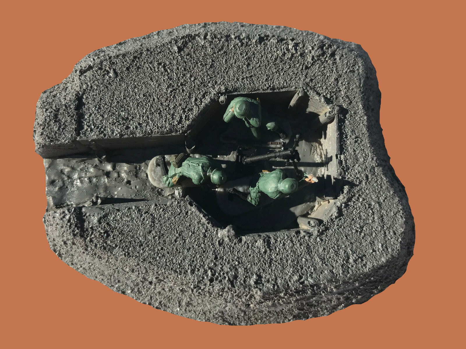 2 Man Infantry Fighting Position Wood Lined Unfinished 1/72 Scale ...