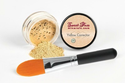 YELLOW CORRECTOR with BRUSH Mineral Makeup Full Size Concealer Bare ...
