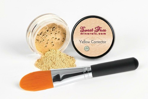 YELLOW CORRECTOR with BRUSH Mineral Makeup Full Size Concealer Bare ...