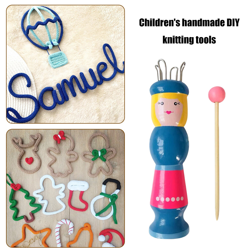 Wooden Doll Rope Knitting Needlework Loom Braided Maker Yarn Wool (B ...