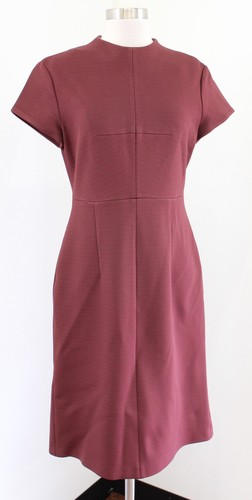 Hugo Boss Womens Demiara Rust Brick Structured Knit Mock Neck Dress ...