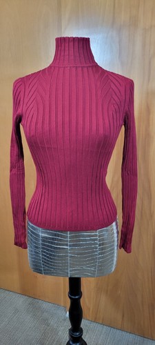 Classiques Entier Long Sleeve Red Mock Neck Sweater XS | eBay