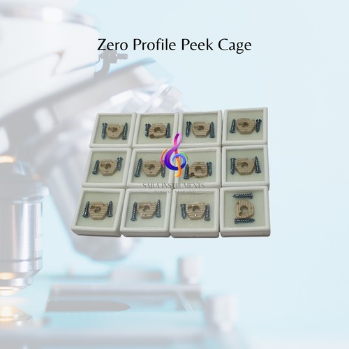 12 Cervical Cages for Spine(zero profile)(PEEK Metal) (24 titanium ...