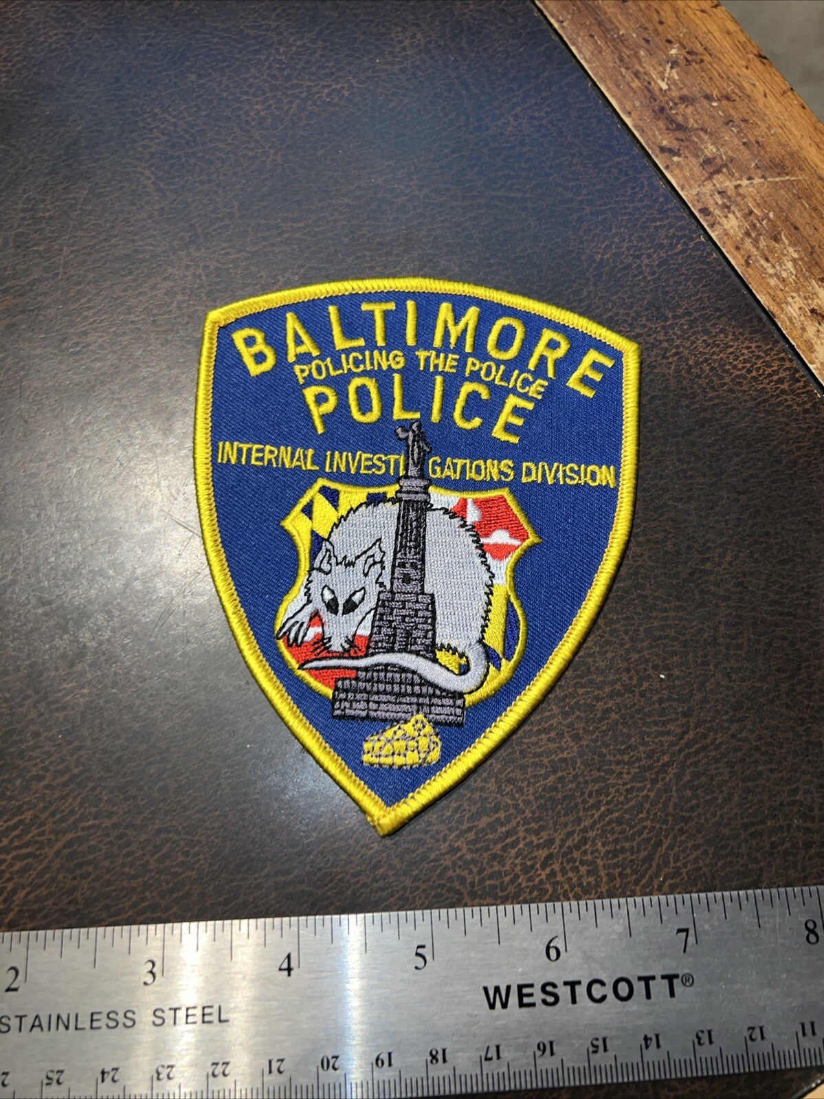 Vintage Obsolete Unusual Baltimore City Police Patch Internal ...