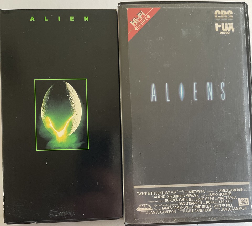 Alien & Aliens (VHS) Science Fiction Horror Ridley Scott Xenomorph ...