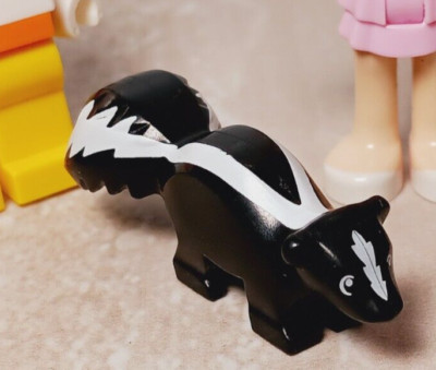 LEGO Skunk Little Stinker Animal Black White Forest Friends Printed ...