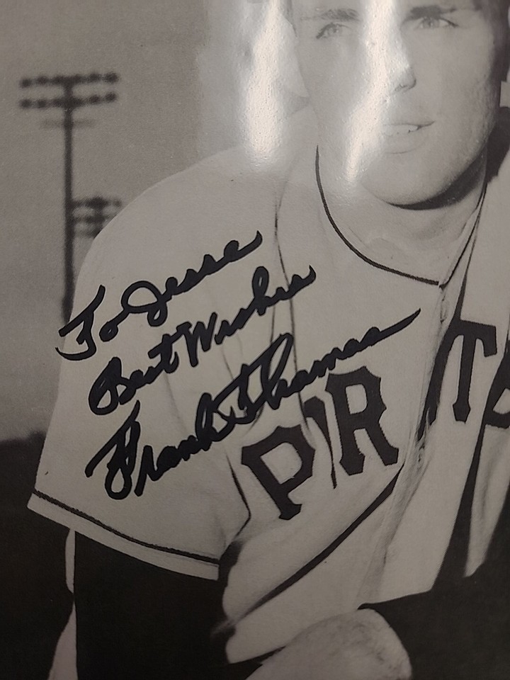 VINTAGE FRANK THOMAS AUTO SIGNED 8 x 10 B&W PHOTO PITTSBURGH PIRATES ...