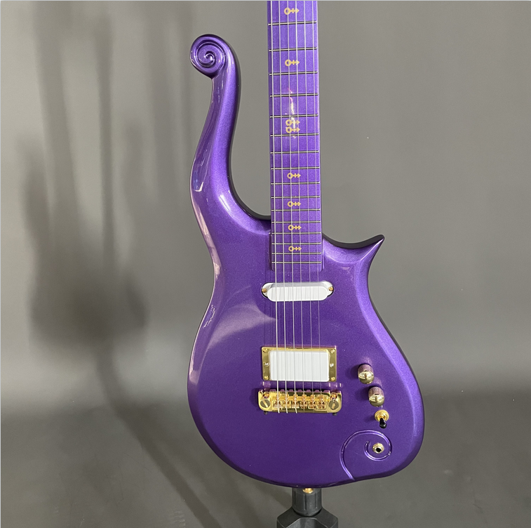 Solid Body Electric Guitar Prince Purple Prince NPG Cloud Gold Hardware Guitar | eBay