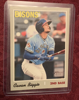 Cavan Biggio 2019 Topps Heritage Minor League SP Card #211 - Buffalo ...