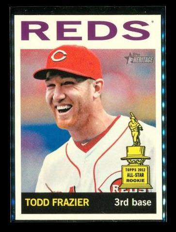 2013 TOPPS HERITAGE ROOKIE Baseball Card #85 TODD FRAZIER Cincinnati ...