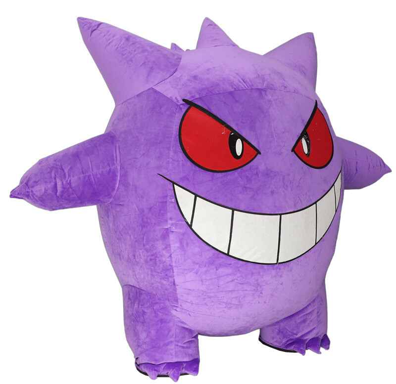78.7in Gengar Inflatable Costume Mascot Halloween Plush Dress Up ...