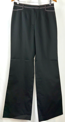 VEX Black Straight Leg Pants with Contrasting Pink Stitching Women’s Sz ...